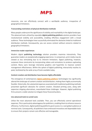 Enhance Your Productivity with the Best Publishing Technology Solution ...