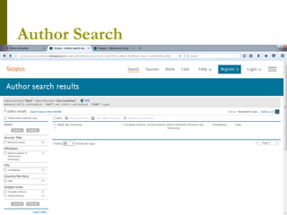 Enhance your research with scopus | PPT | Databases | Computer Software ...