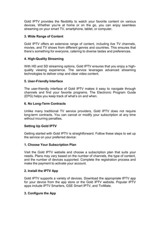 Enhance Your Viewing Experience with Gold IPTV- Tips and Tricks for ...
