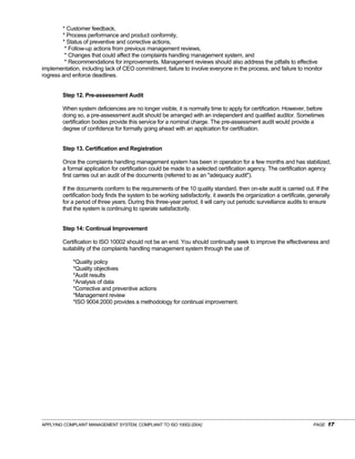 Improving Complaints Management system, Complied to ISO 10002 | PDF