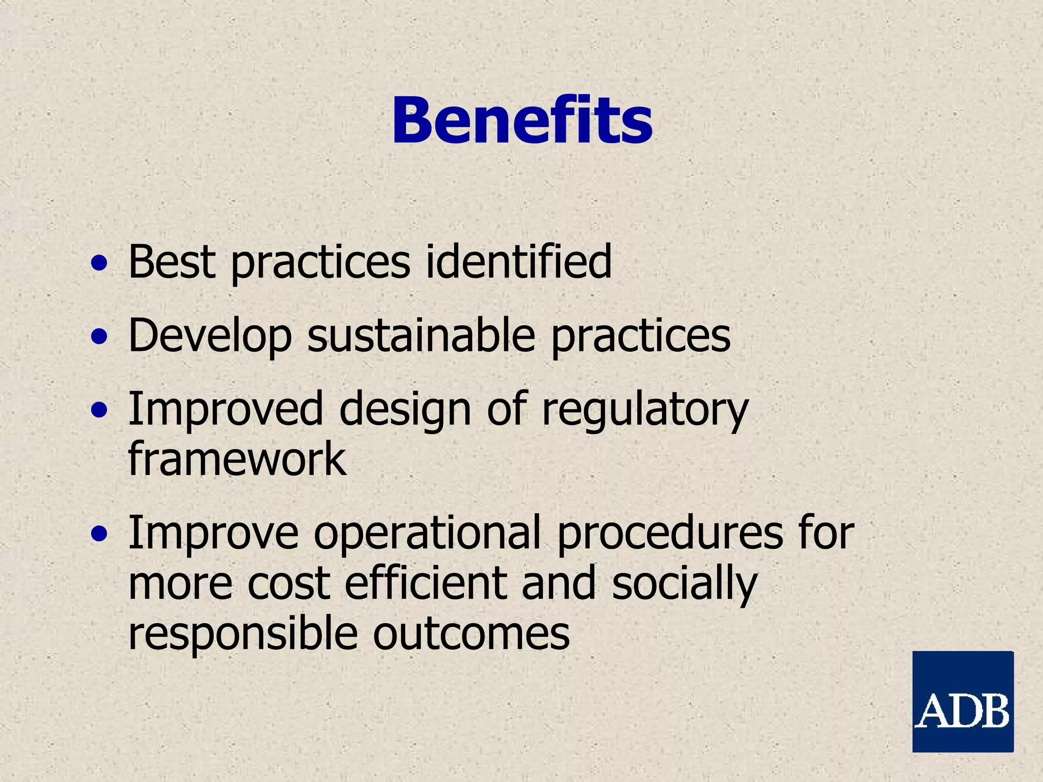 Enhancing Effective Regulation of Infastructure and Utility Services | PPT