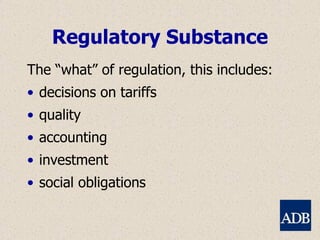 Enhancing Effective Regulation of Infastructure and Utility Services | PPT