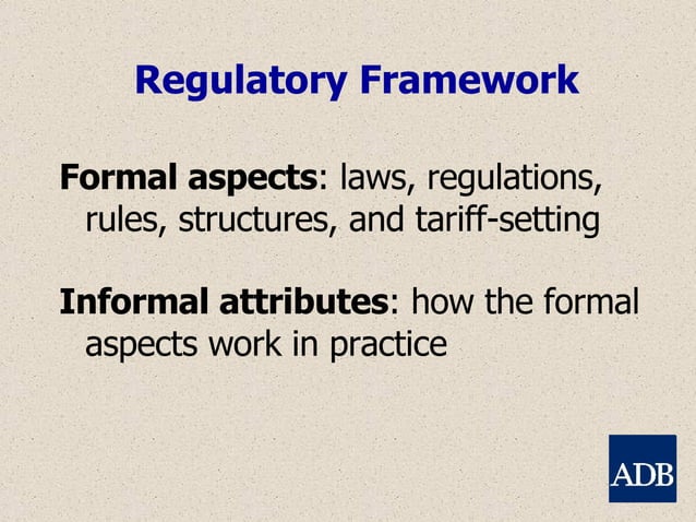 Enhancing Effective Regulation of Infastructure and Utility Services | PPT