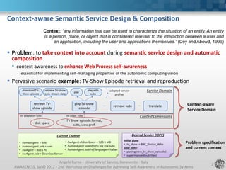 EnhancingWeb Process Self-Awareness with Context-Aware Service Composition | PPT
