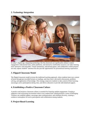 Enhancing Academic Success: Effective Student Engagement Strategies | PDF | Professional School ...
