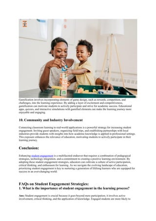 Enhancing Academic Success: Effective Student Engagement Strategies | PDF