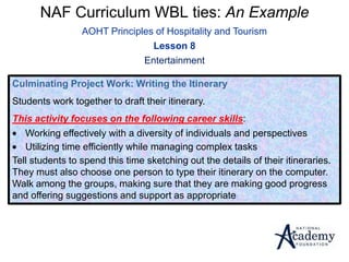 Enhancing and assessing your work based learning plan nyc series #2 | PPT