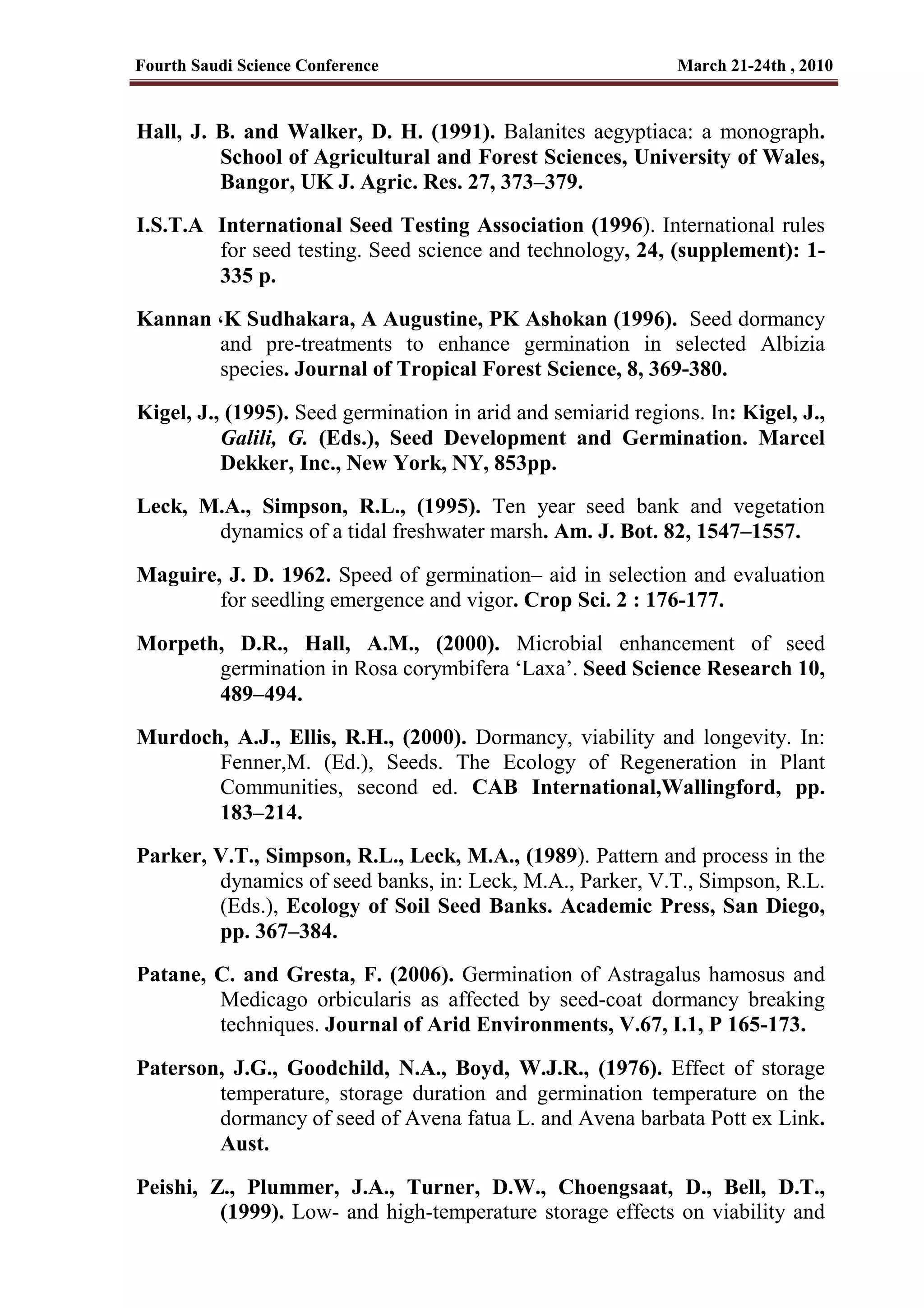Enhancing balanites aegyptiaca seed germination in egyptian deserts ...