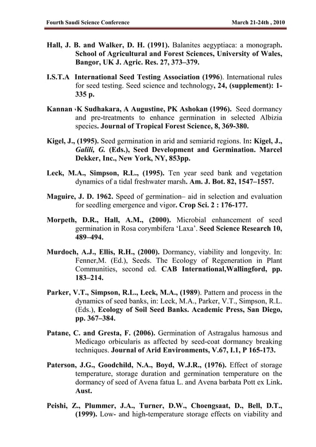 Enhancing balanites aegyptiaca seed germination in egyptian deserts ...