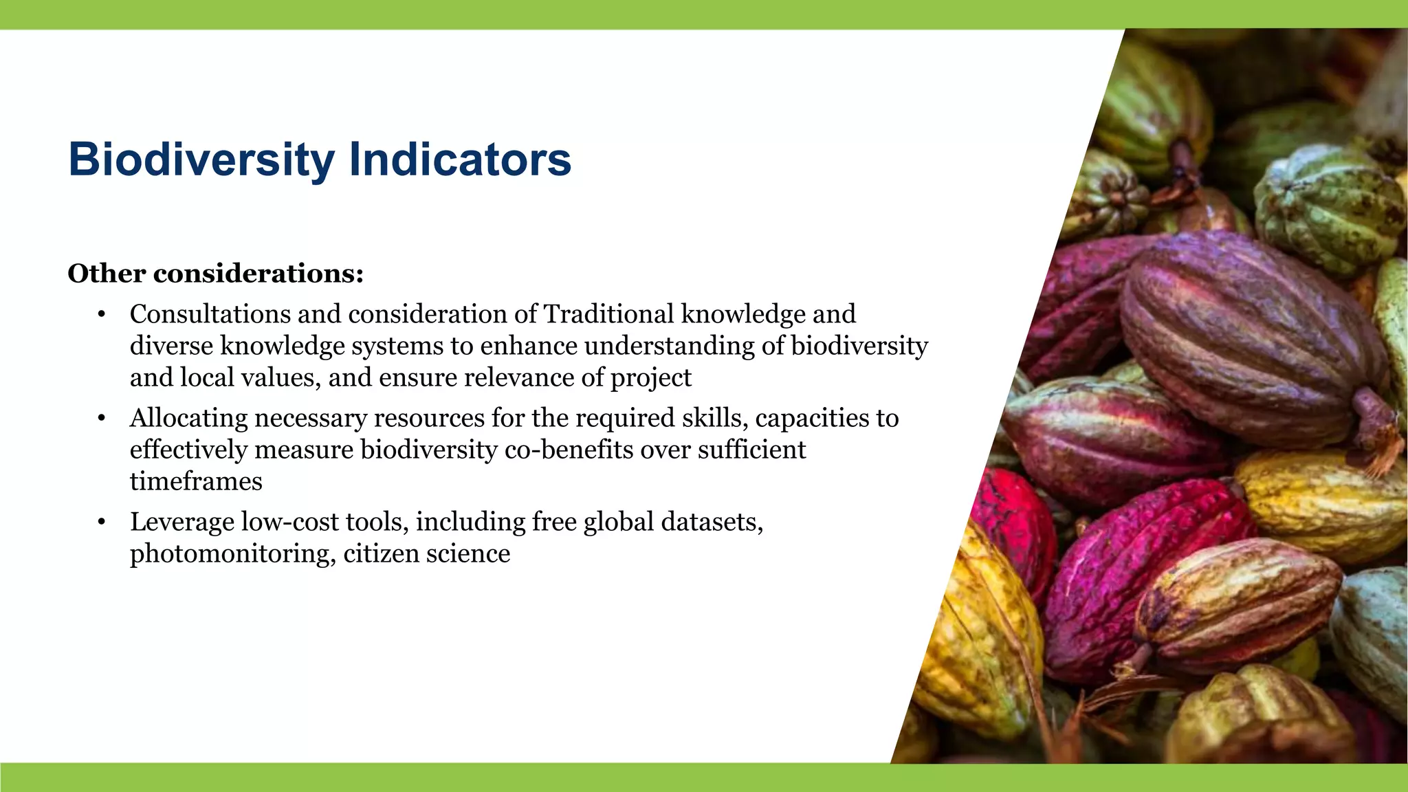 Enhancing biodiversity co-benefits from NbS implementation | PPT