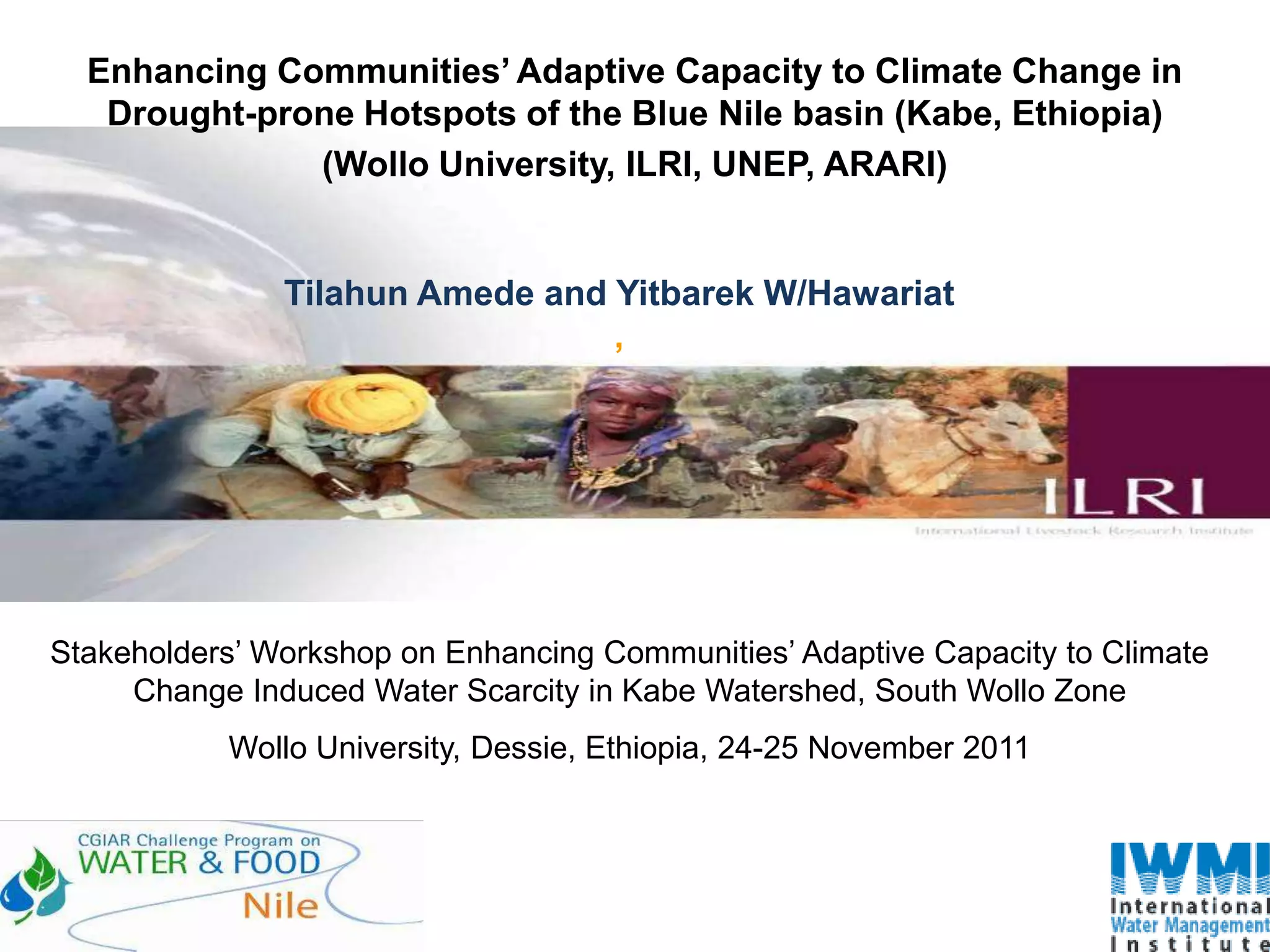 Enhancing Communities’ Adaptive Capacity to Climate Change | PPT