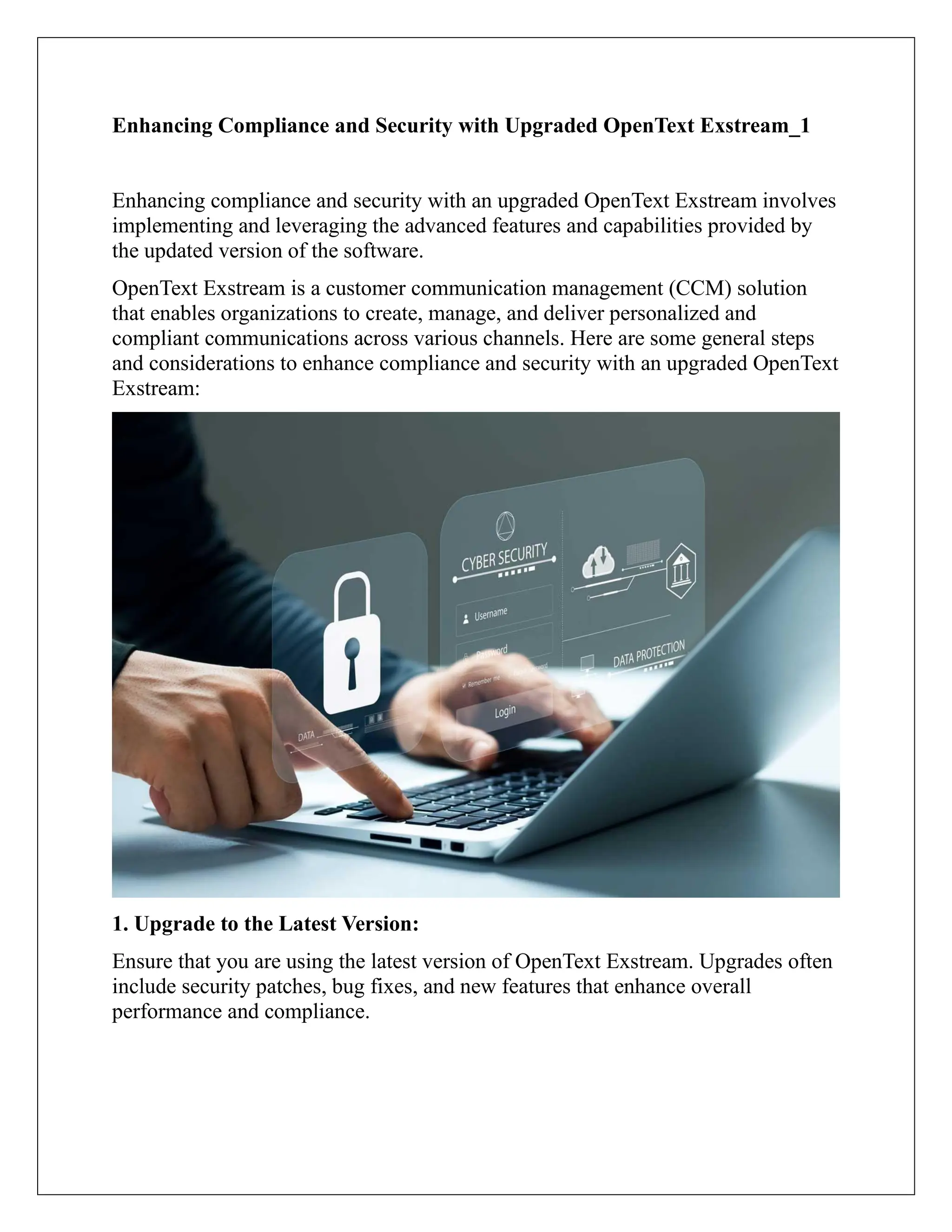 Enhancing Compliance and Security with Upgraded OpenText Exstream_1.pdf Enhancing Compliance and Security with Upgraded OpenText Exstream_1.pdf