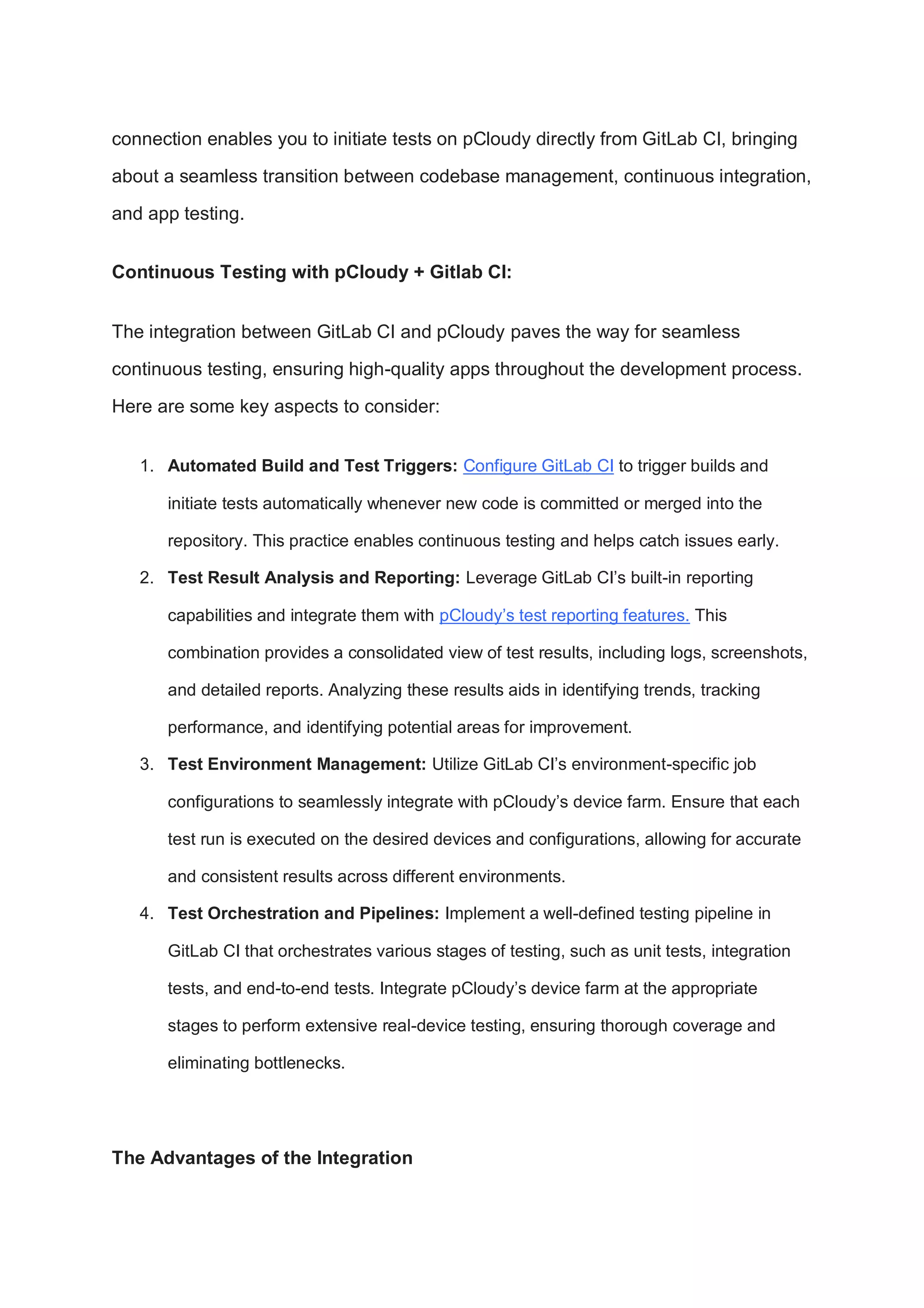 Enhancing Continuous Integration With Pcloudys Gitlab Ci Integrationpdf