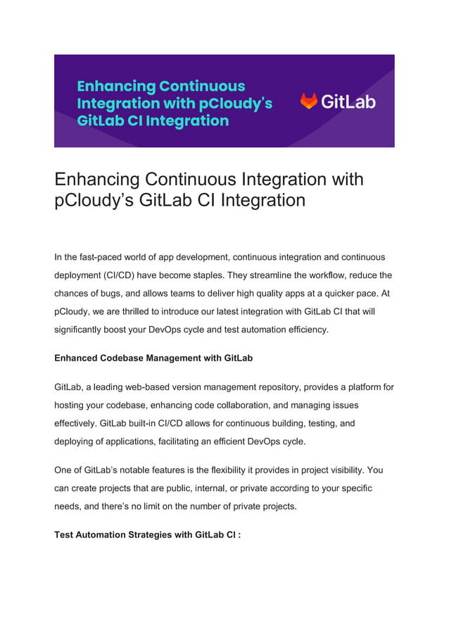 Enhancing Continuous Integration with pCloudy’s GitLab CI Integration.pdf