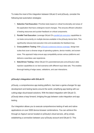 Enhancing Continuous Integration with pCloudy’s GitLab CI Integration.pdf | Free Download