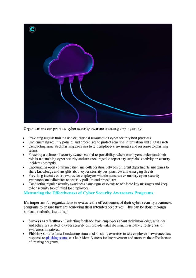 Enhancing Cyber Security Awareness: Building a Safer Digital World | PDF