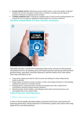 Enhancing Cyber Security Awareness: Building a Safer Digital World | PDF