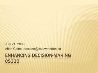 Enhancing Decision Making | PPT