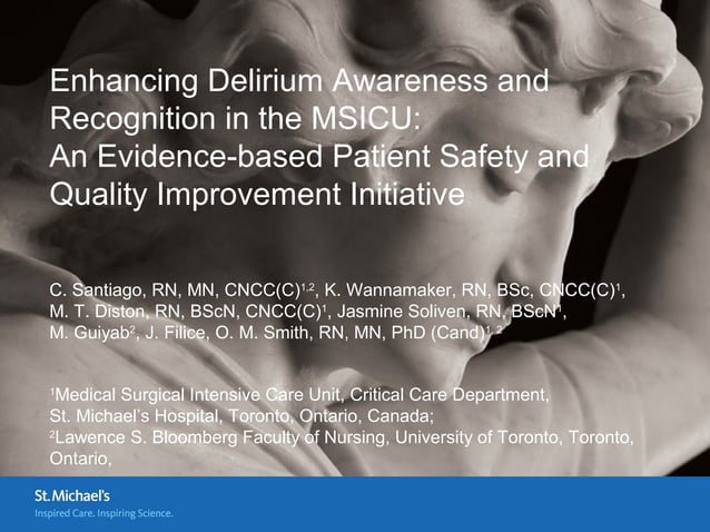 Enhancing delirium awareness and recognition in the msicu an evidence ...
