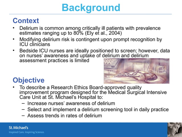 Enhancing delirium awareness and recognition in the msicu an evidence ...