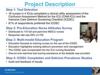 Enhancing delirium awareness and recognition in the msicu an evidence ...