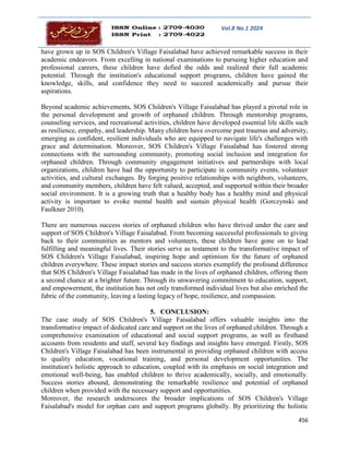 Enhancing Educational and Social Support for Orphaned Children: A Case Study of SOS Children's ...