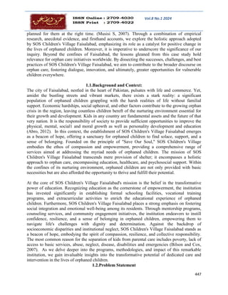 Enhancing Educational and Social Support for Orphaned Children: A Case ...