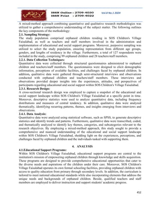 Enhancing Educational and Social Support for Orphaned Children: A Case ...
