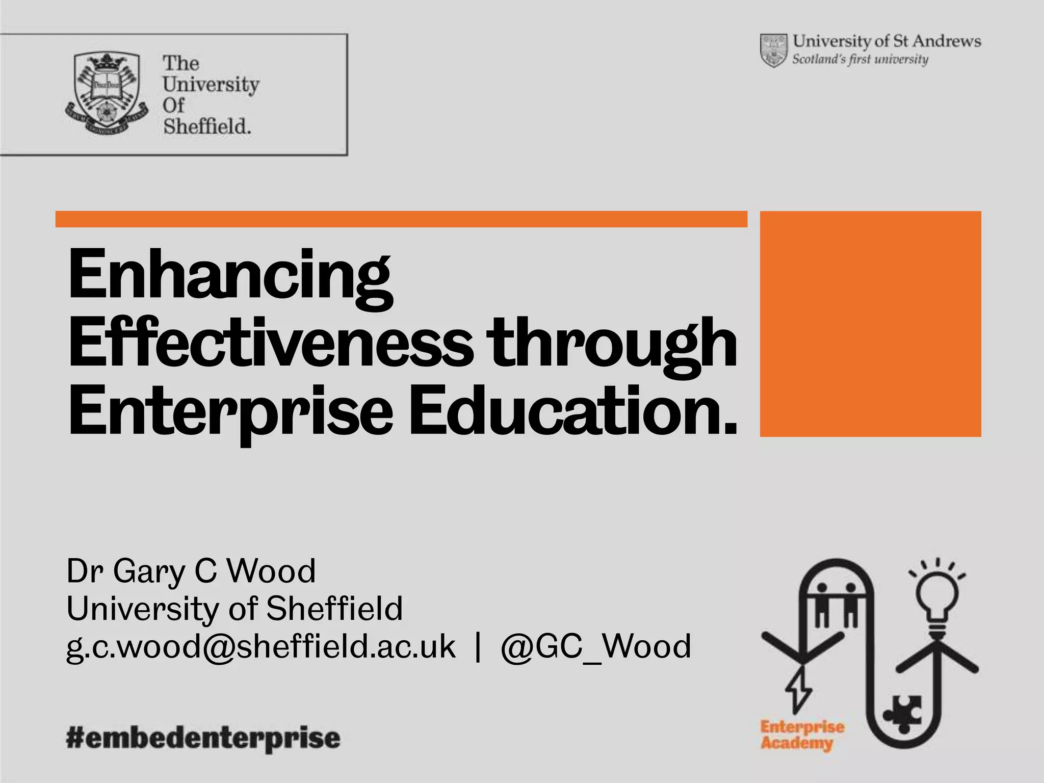 Enhancing Effectiveness through Enterprise Education | PPTX