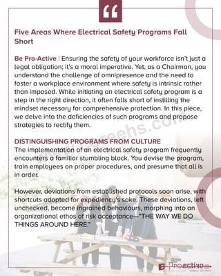 ENHANCING ELECTRICAL SAFETY - B: Proactive magazine pdf. | PDF