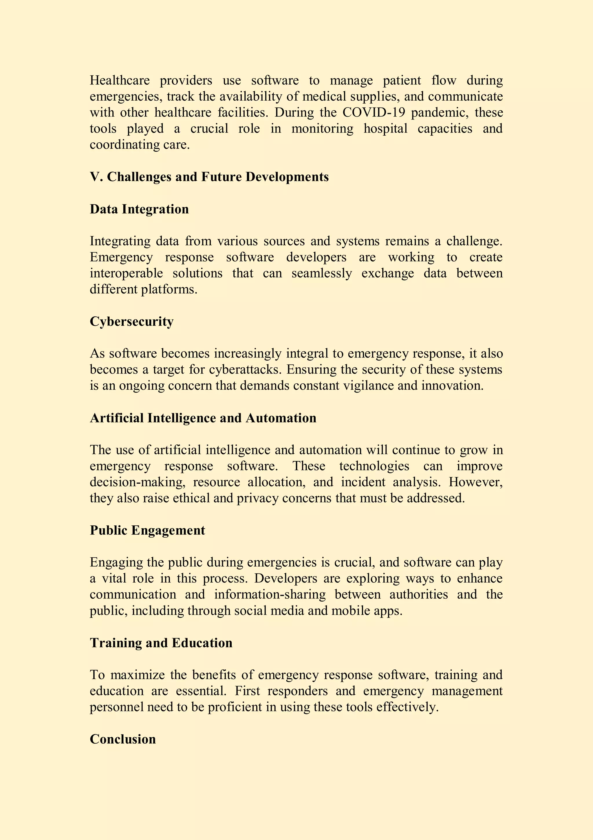 Crisis Management Enhanced by Advanced Software | PDF | Operating ...