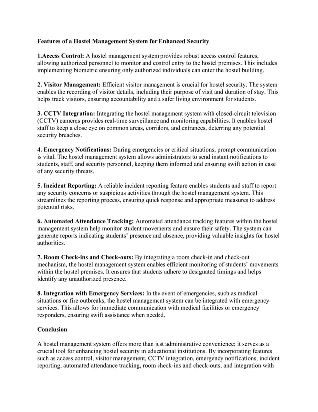 Enhancing Hostel Security with Hostel Management System.pdf | Technology & Computing