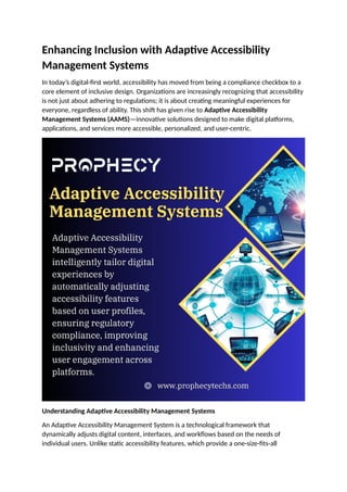 Enhancing Inclusion with Adaptive Accessibility Management Systems | DOCX