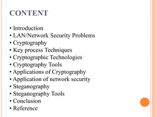 Enhancing lan using cryptography and other modules | PPTX