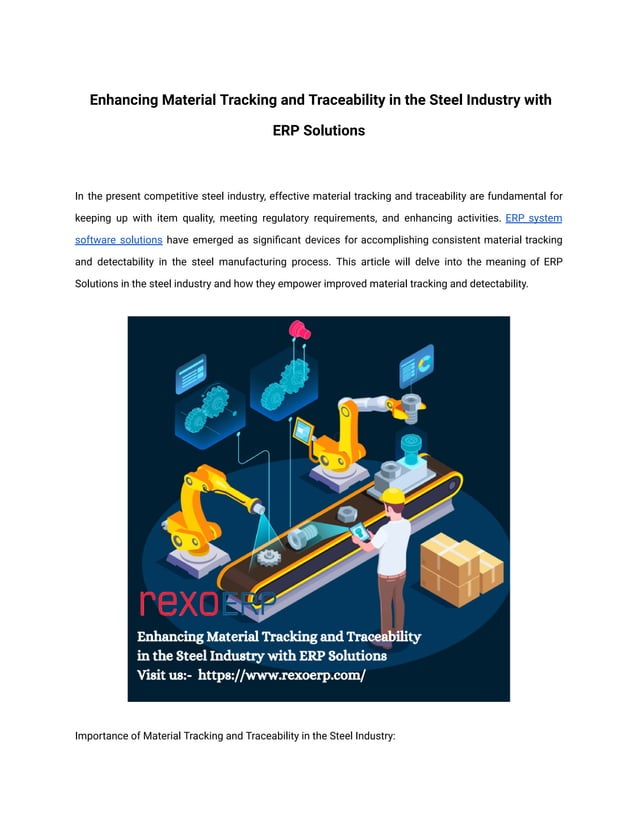 Enhancing Material Tracking and Traceability in the Steel Industry with ...