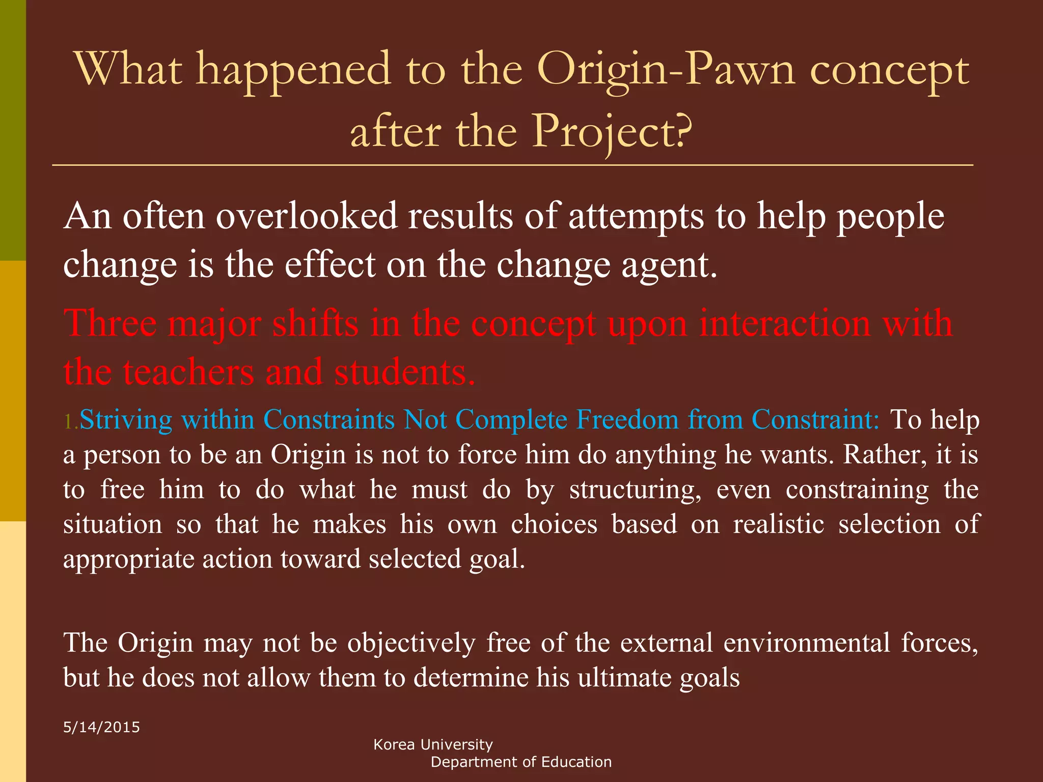 Enhancing motivation change in the classroom | PPT