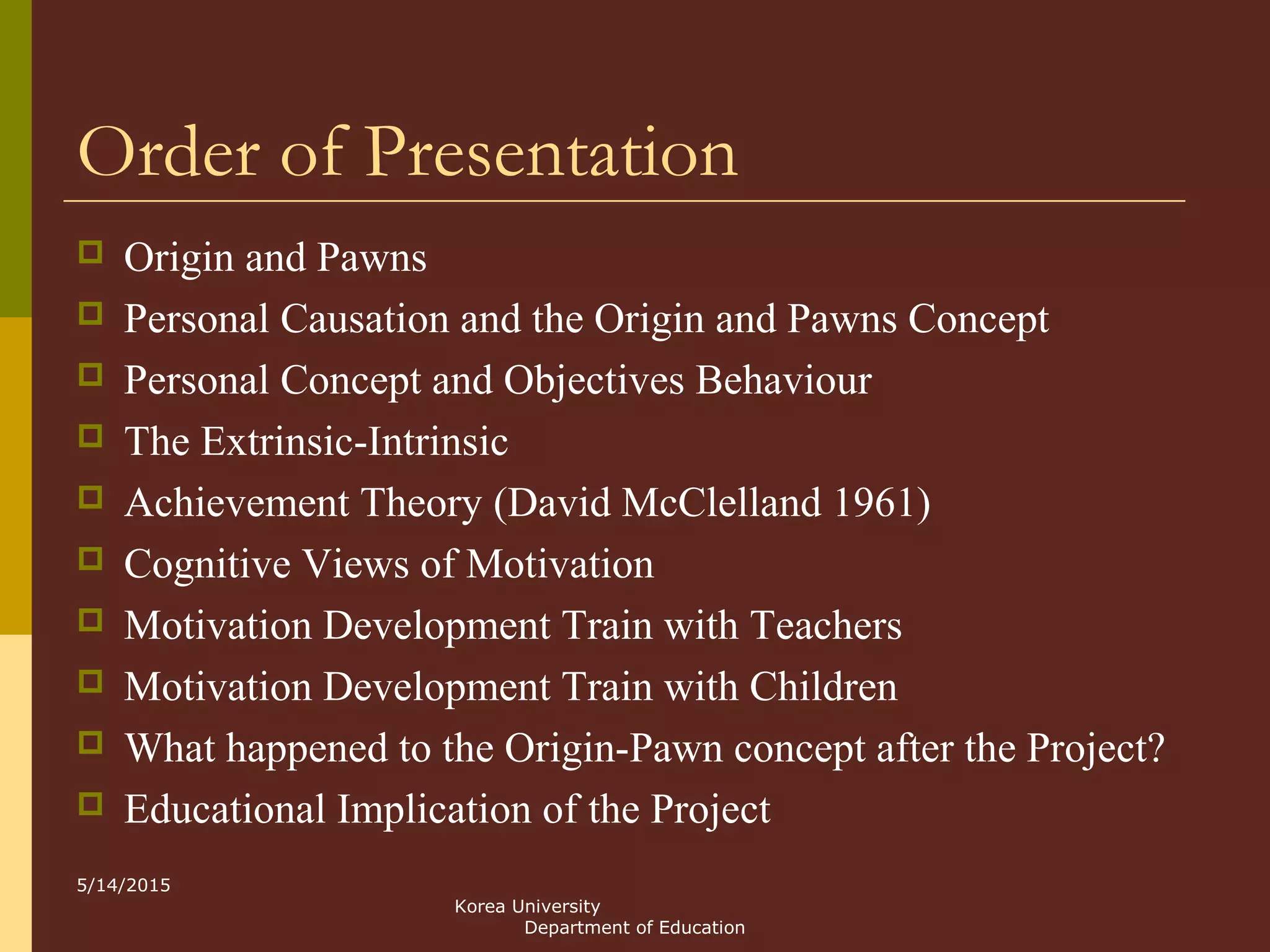 Enhancing motivation change in the classroom | PPT