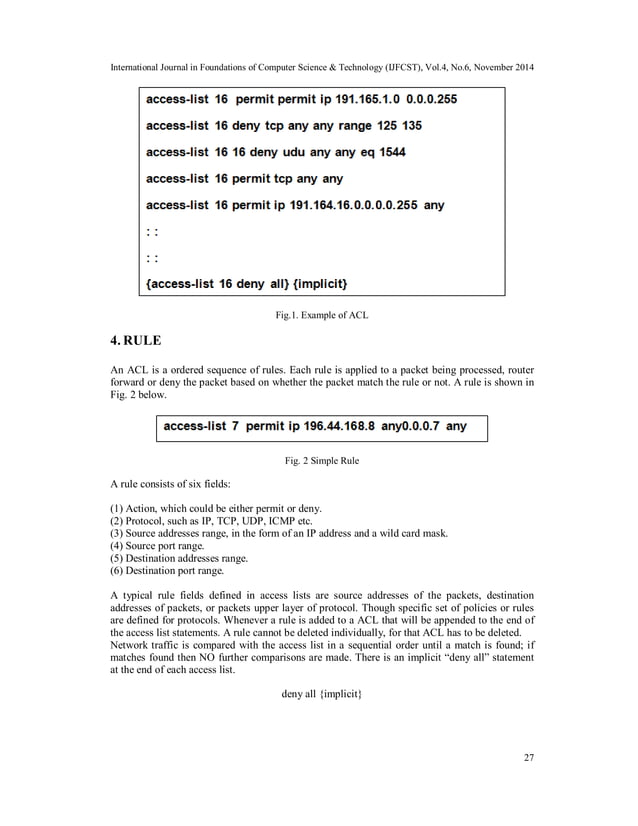 Enhancing Network Security And Performance Using Optimized Acls Pdf Computer Networking