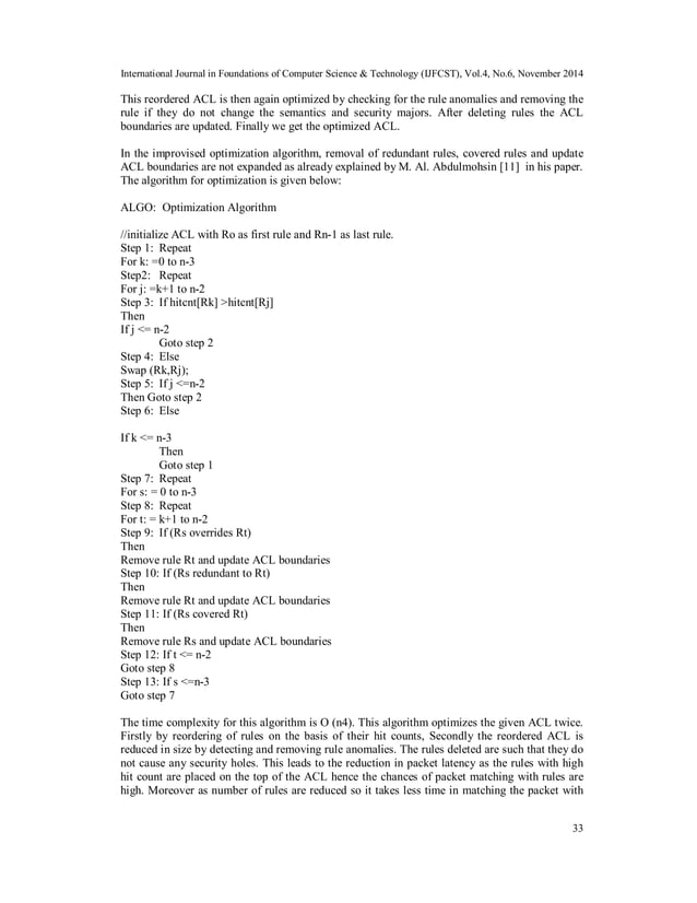 Enhancing Network Security And Performance Using Optimized Acls Pdf Computer Networking