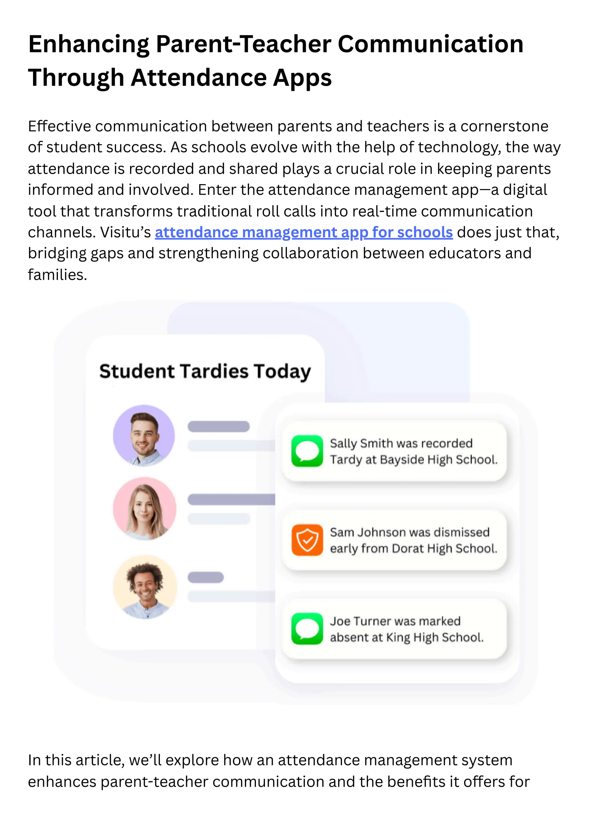 Enhancing Parent-Teacher Communication Through Attendance Apps | PDF