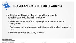 Enhancing participation through translanguaging | PDF