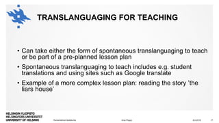 Enhancing participation through translanguaging | PDF