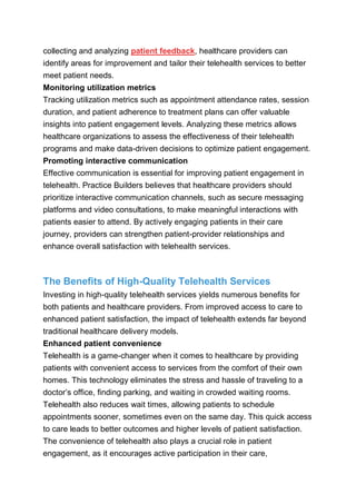 Enhancing Patient Satisfaction in Modern Telehealth – Practice Builders ...