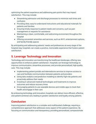Enhancing Patient Satisfaction_ Strategies for Hospitals to Deliver ...