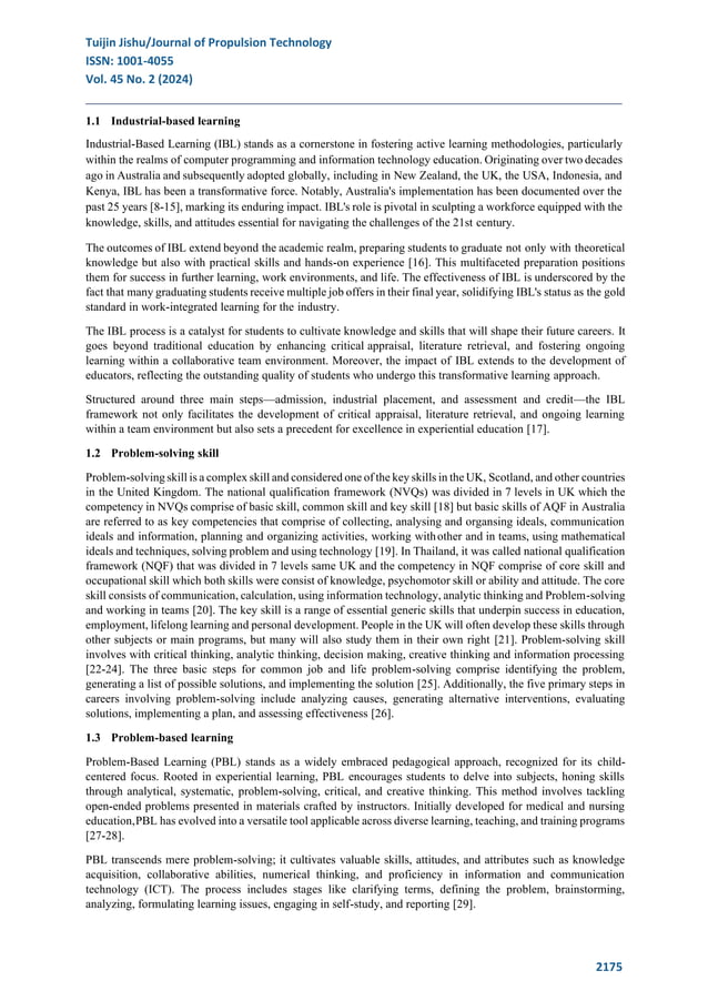 Enhancing Problem-Solving Proficiency through Industrial-Based Learning ...