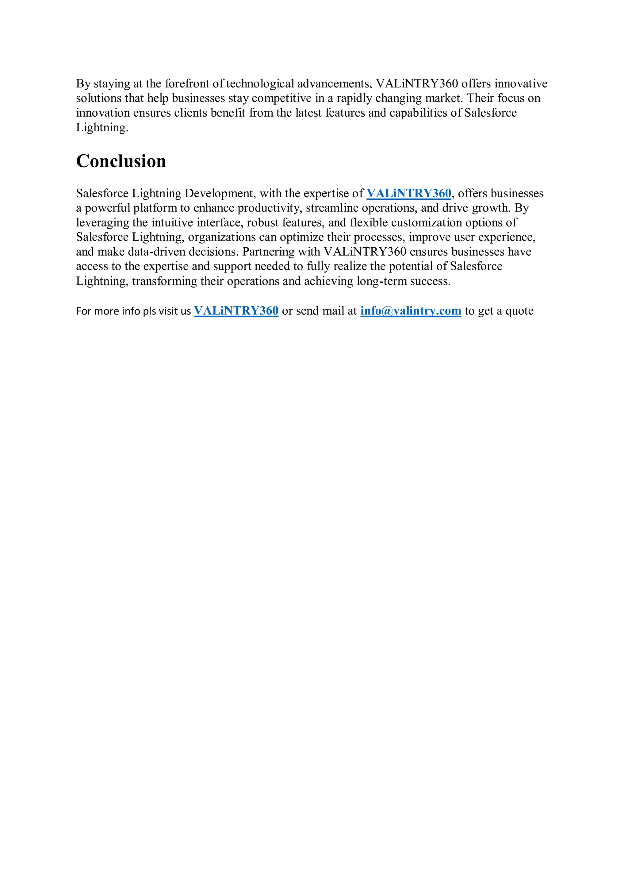 Enhancing Productivity Through Salesforce Lightning Development Pdf