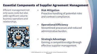 Enhancing Profits through Effective Supplier Agreement Management | PPT