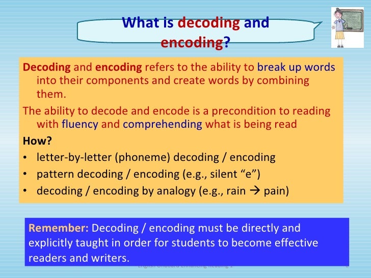 Enhancing reading 1