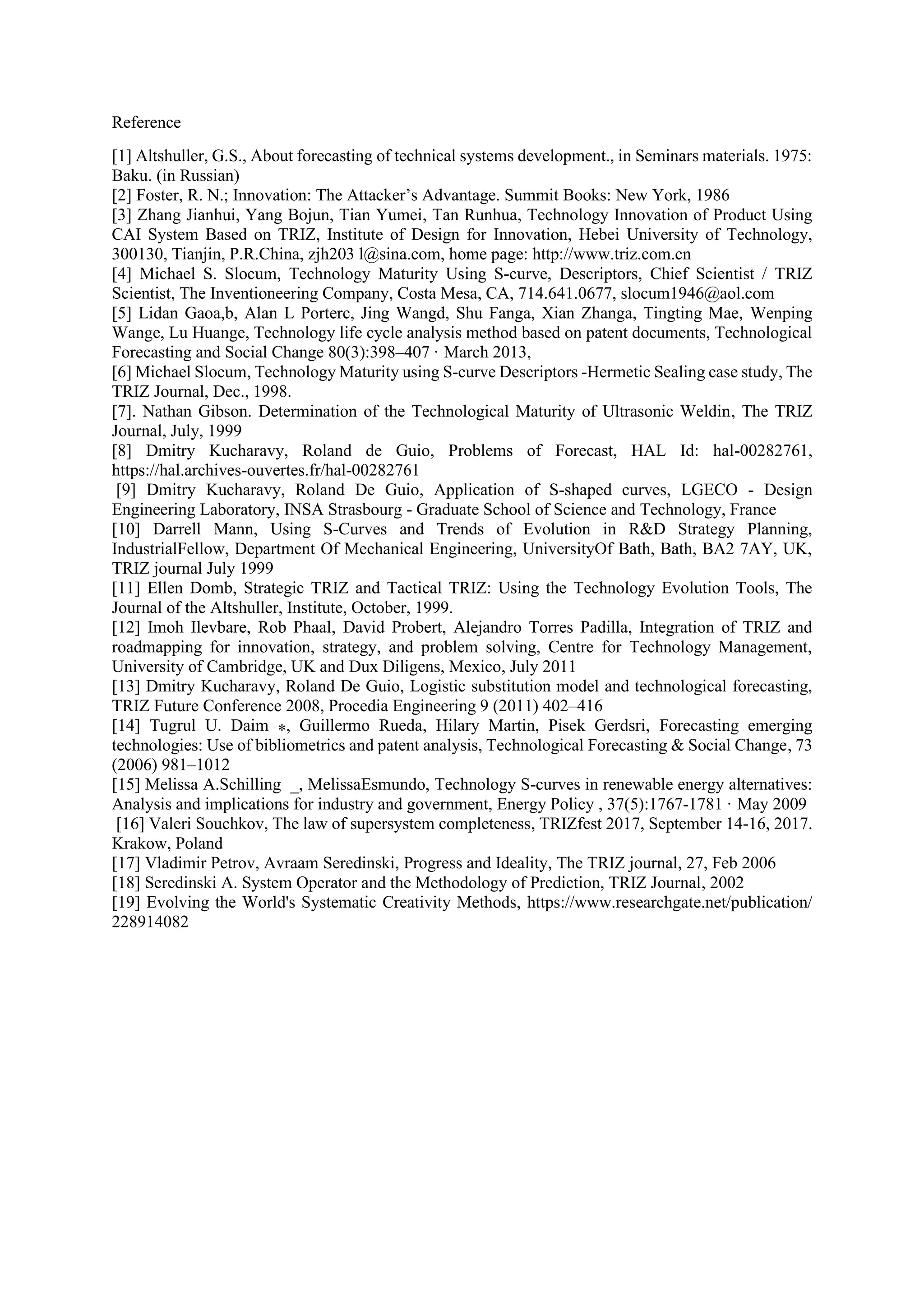 Enhancing S Curve Applications For Technology Forecastingpdf