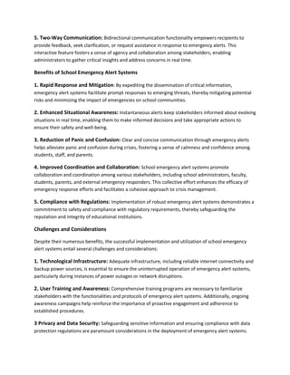 Enhancing Safety and Security: The Implementation of School Emergency ...